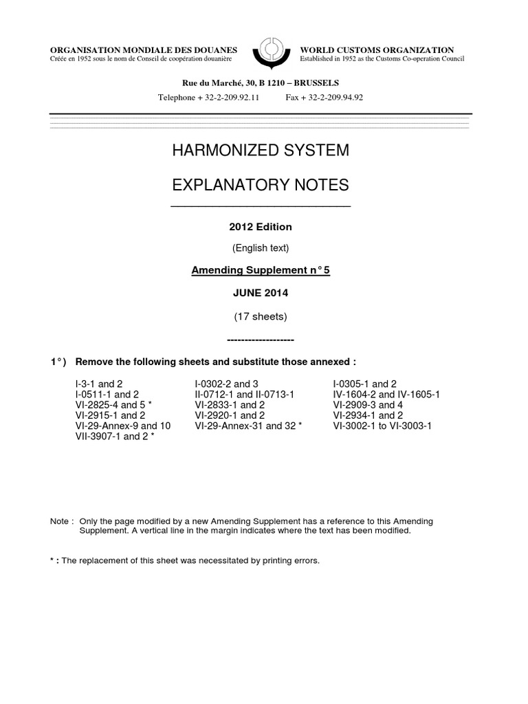 Harmonized System Explanatory Notes: 2012 Edition | PDF | Carboxylic ...