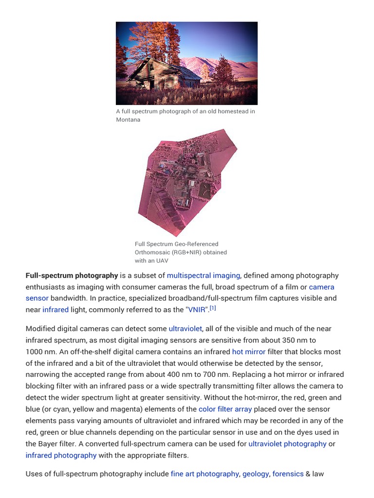 Full Spectrum Photography | PDF | Art Media | Vision