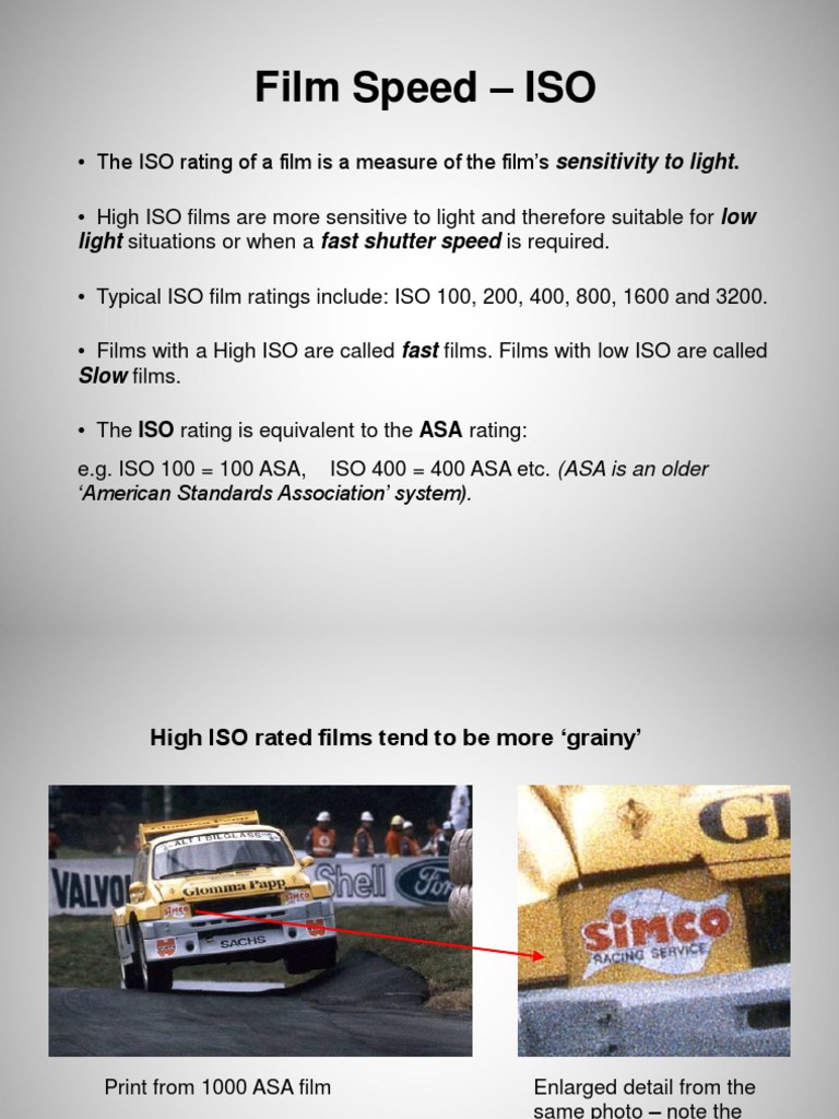 Film Speed - Iso: Light Situations or When A Fast Shutter Speed Is ...