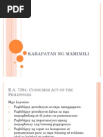8 Karapatan NG Mga Mamimili | PDF
