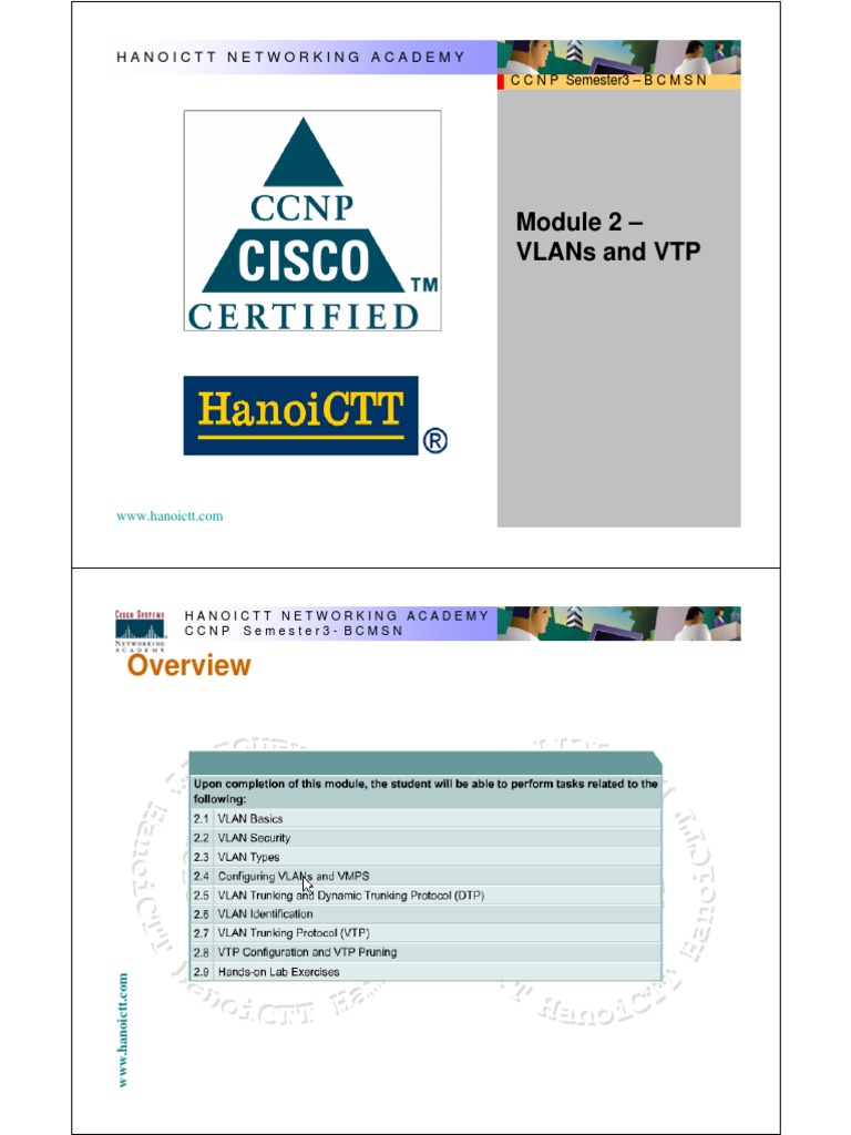 Module 2 - VLANs and VTP | PDF | Network Switch | Computer Network
