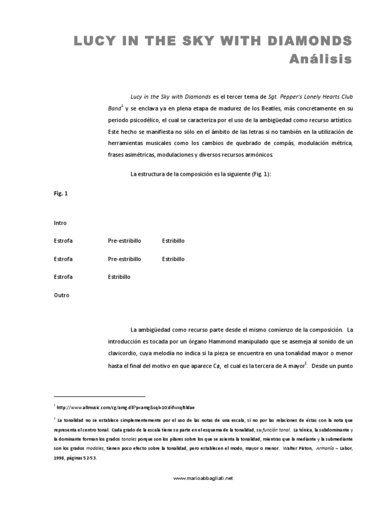 Lucy in The Sky With Diamonds | PDF | Acorde (Música) | Escala (música)