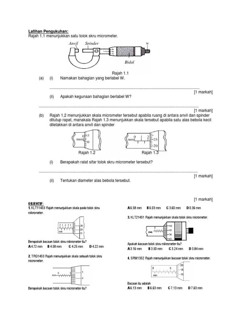 Tolok Skru Mikrometer | PDF