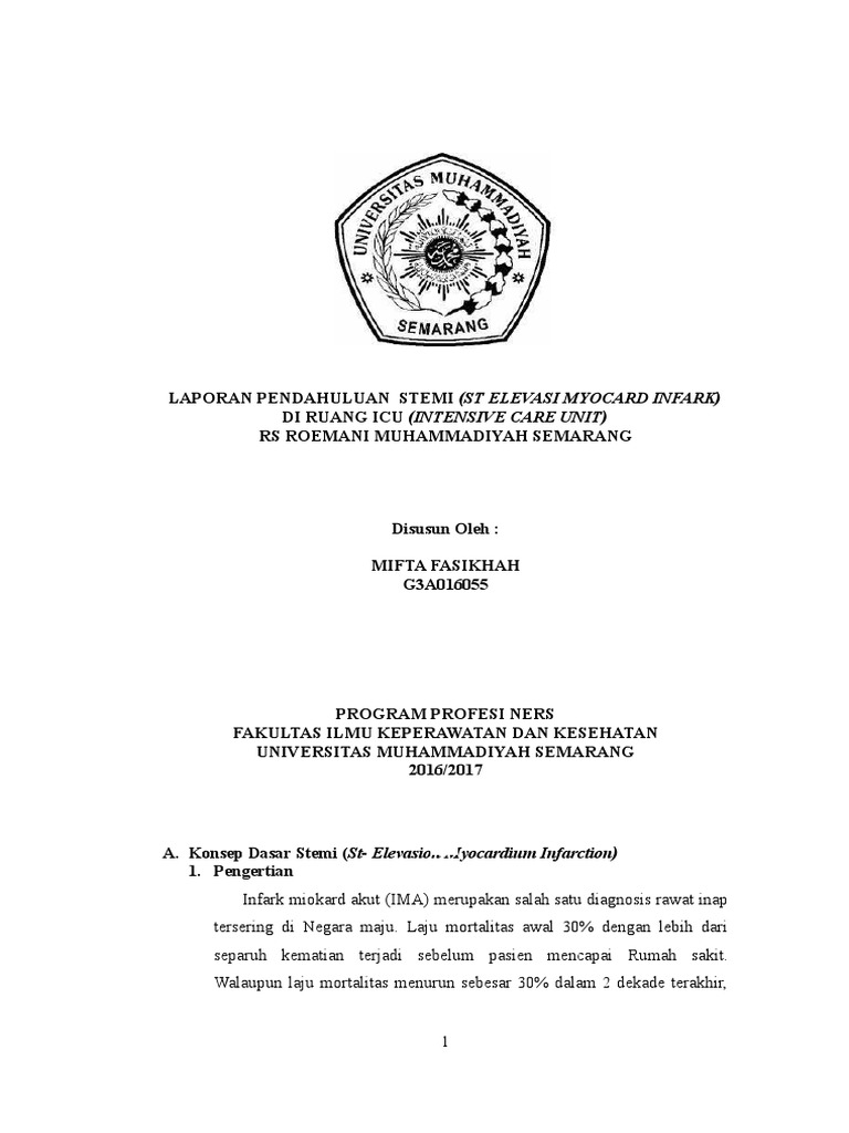 Laporan Pendahuluan Stemi | PDF