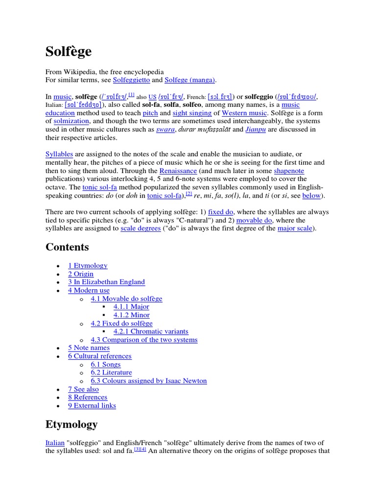 Solfège Method | PDF | Notation | Music Theory