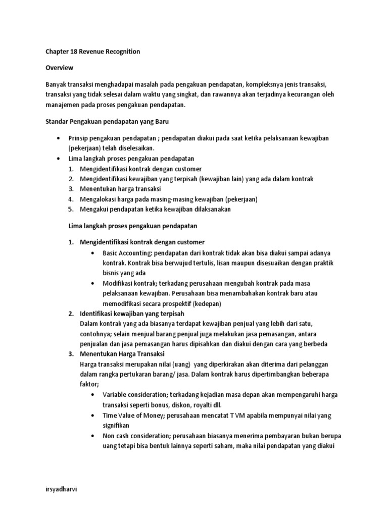 Chapter 18 Revenue Recognition Kieso | PDF | Bisnis | Hukum