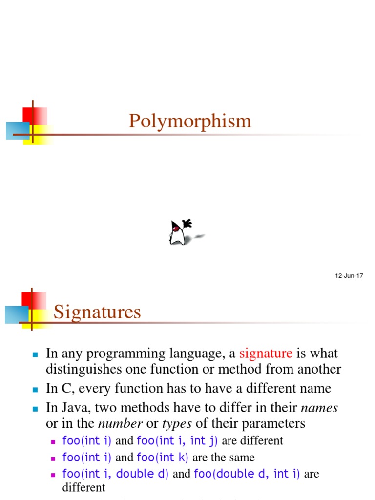 19 Polymorphism | PDF | Method (Computer Programming) | Constructor ...