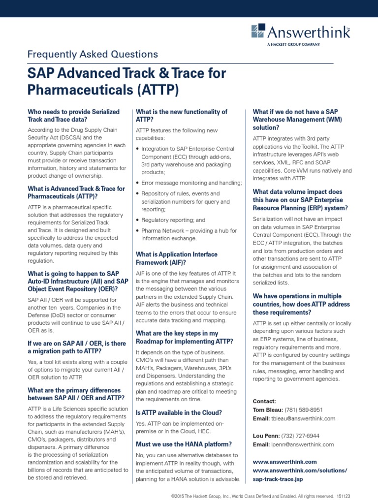 SAP Advanced Track Trace For Pharmaceuticals | PDF | Enterprise ...
