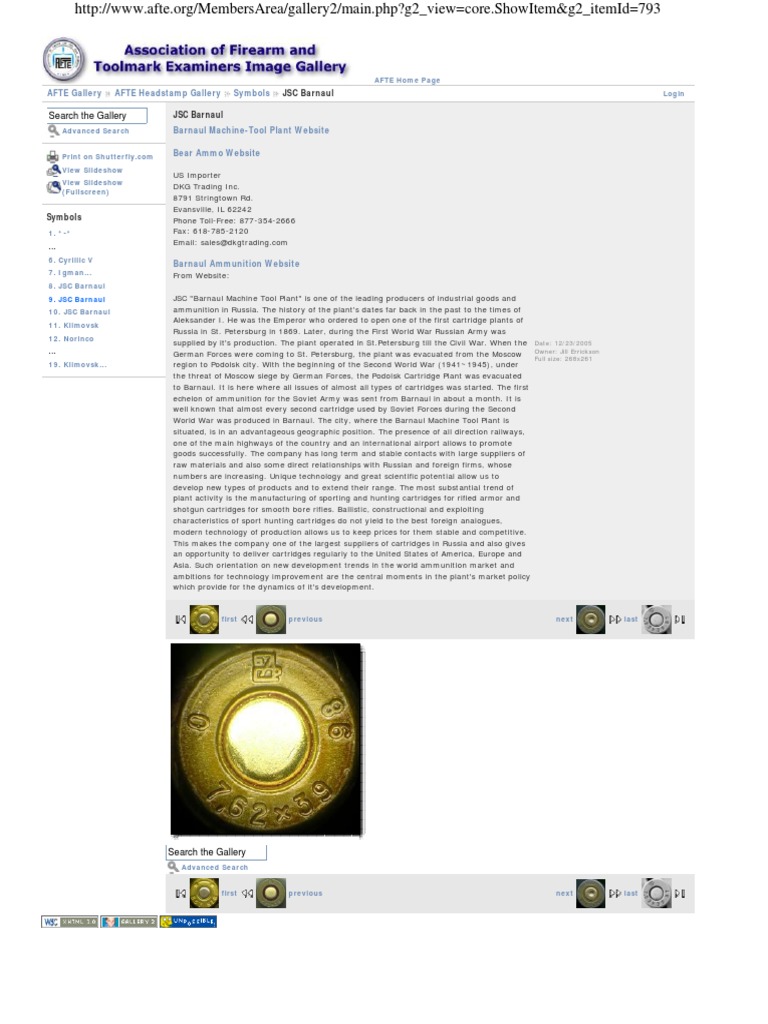 JSC Barnaul B | PDF | Cartridge (Firearms) | Rifle