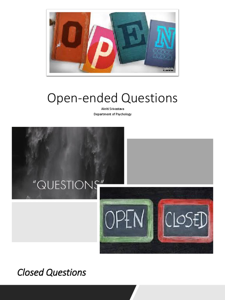 Open Ended Questions | PDF | Question | Emotions