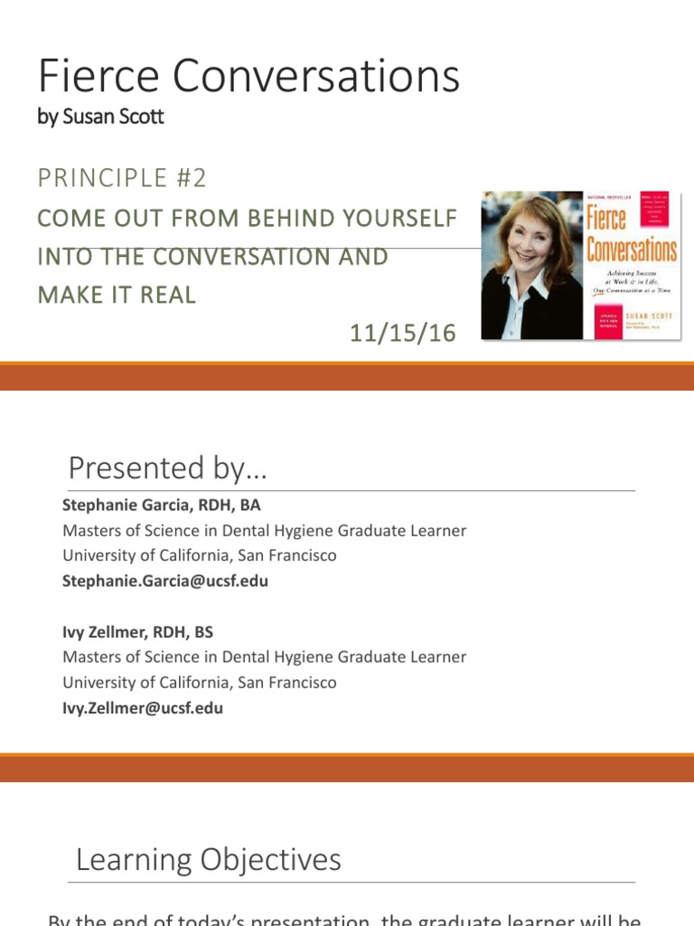 Fierce Conversations: Principle #2 | PDF | Cognition