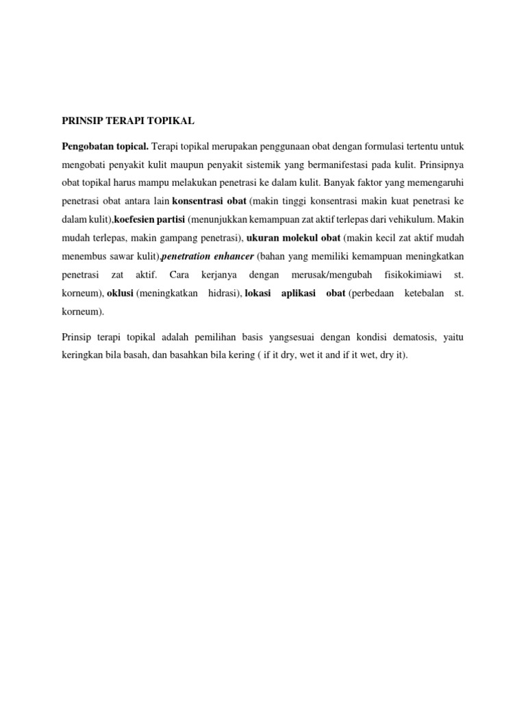 Prinsip Terapi Topikal | PDF