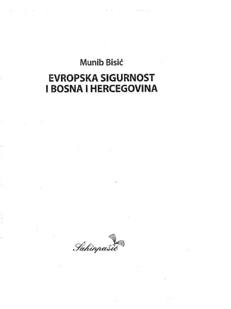 Evropska Sigurnost I Bosna I Hercegovina Munib Bisic | PDF