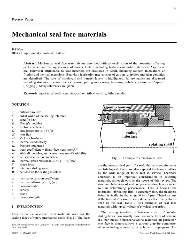 Mechanical Seal Face Materials | PDF | Ceramics | Wear Mechanical Seal Face Materials | PDF | Ceramics | Wear