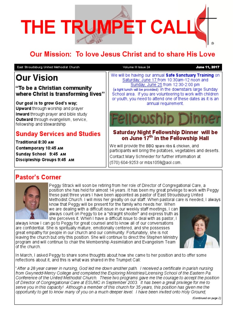 The Trumpet Call: Our Vision | PDF | United Methodist Church | Evangelism