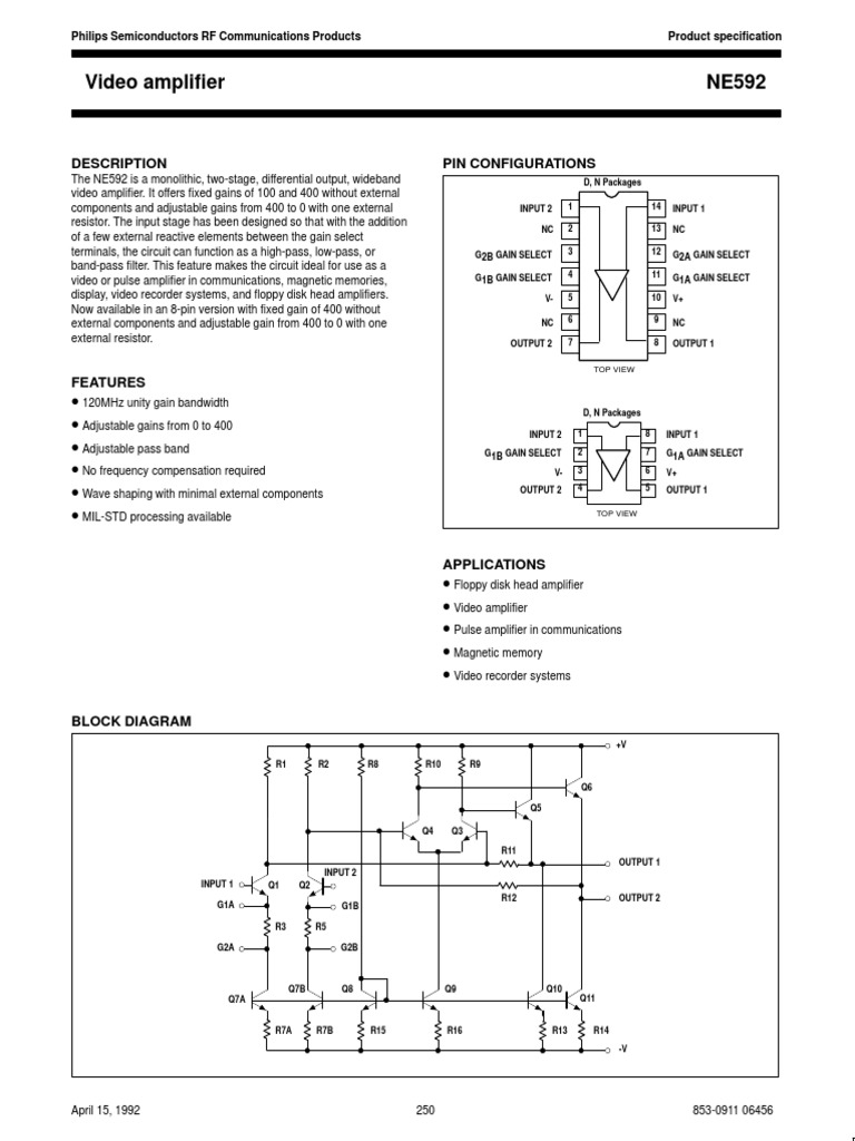 NE592 | Amplifier | Electronic Engineering