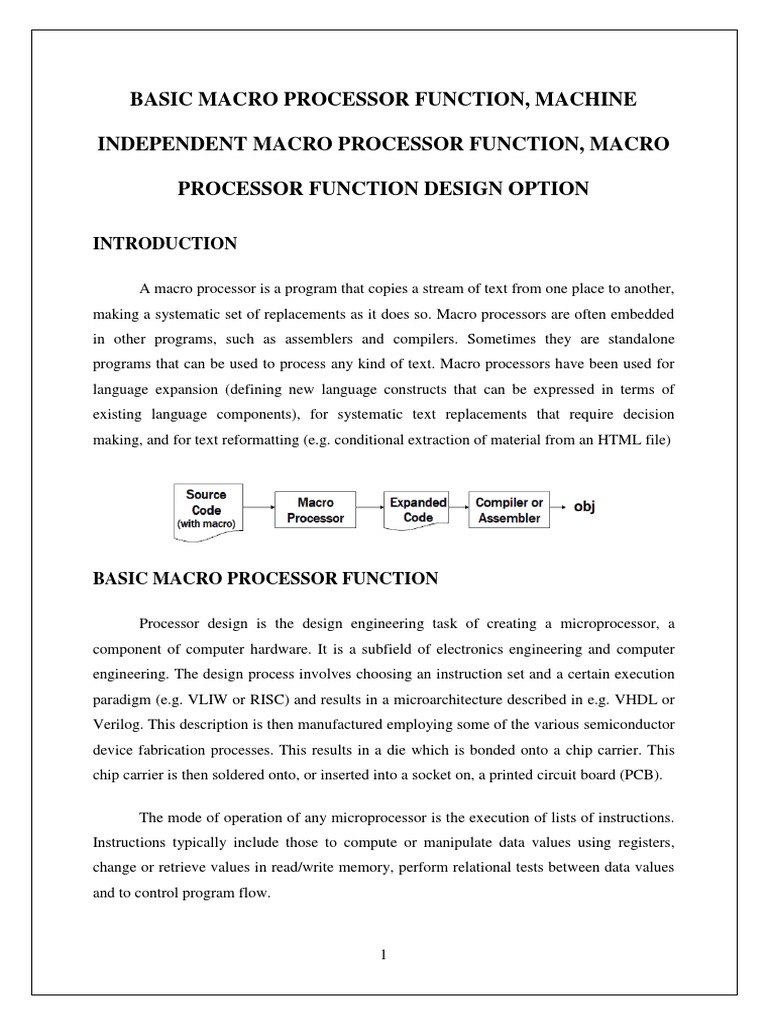 Basic Macro Processor Function, Machine Independent Macro Processor ... Basic Macro Processor Function, Machine Independent Macro Processor ...