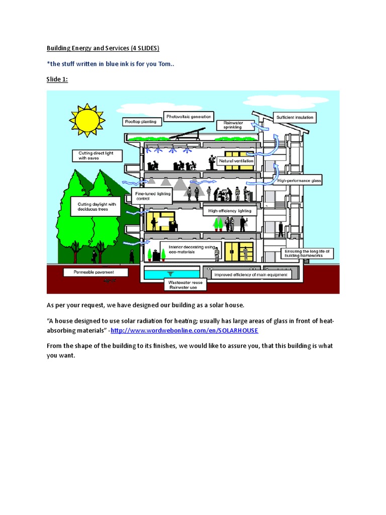 Building Energy and Services Notes | PDF