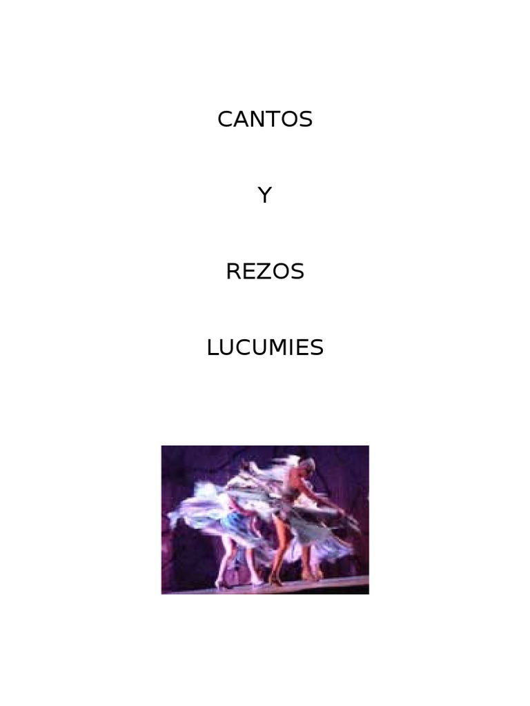 Cantos y Rezos Lucumies | PDF | Religión popular | Deidades