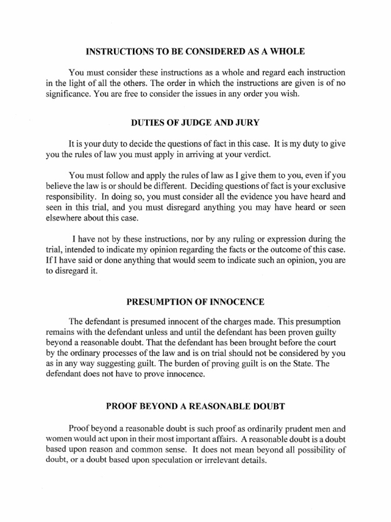 Trial of Jeronimo Yanez: Final Jury Instructions | PDF