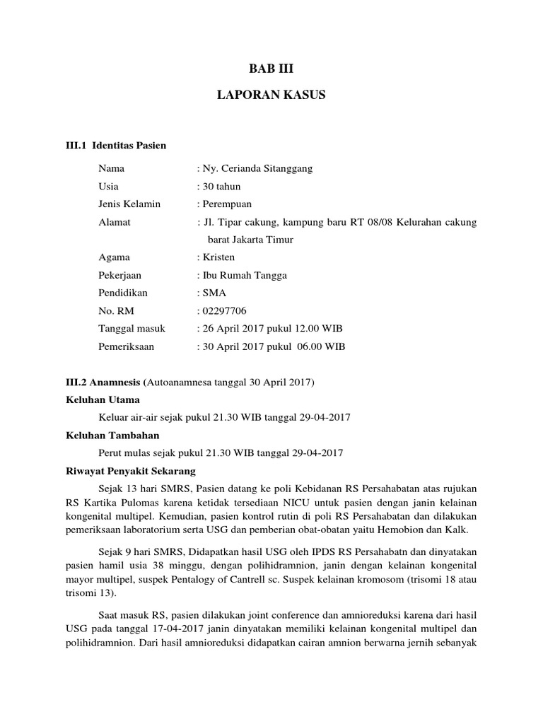 Identitas Pasien | PDF