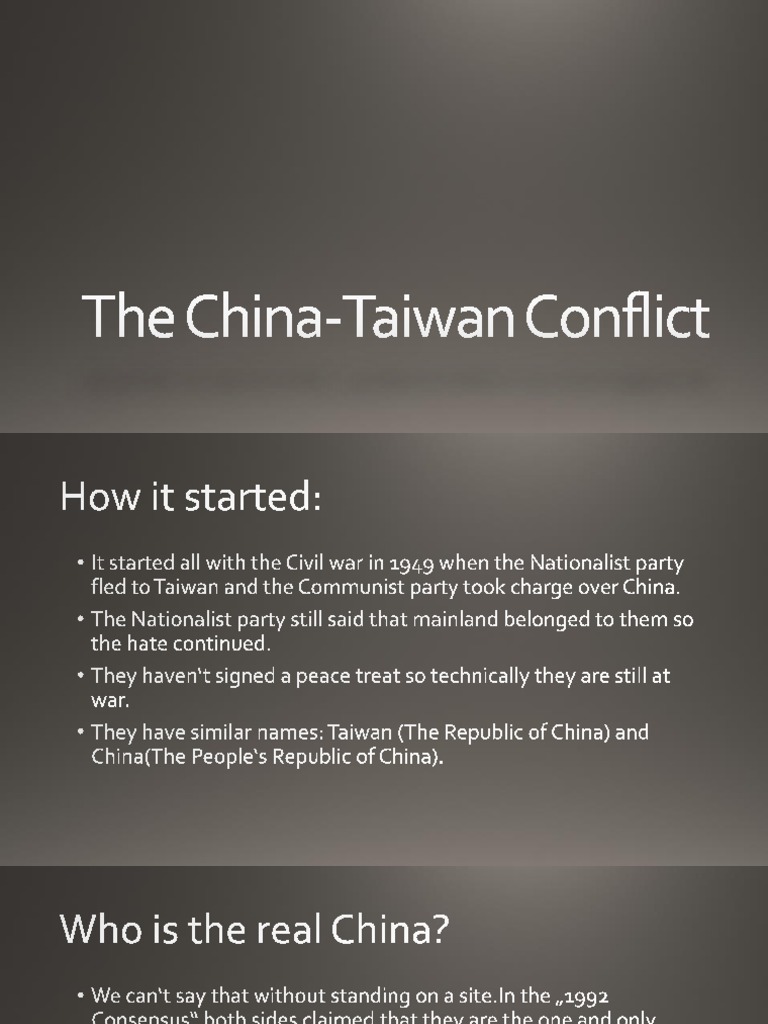 The China-Taiwan Conflict | PDF