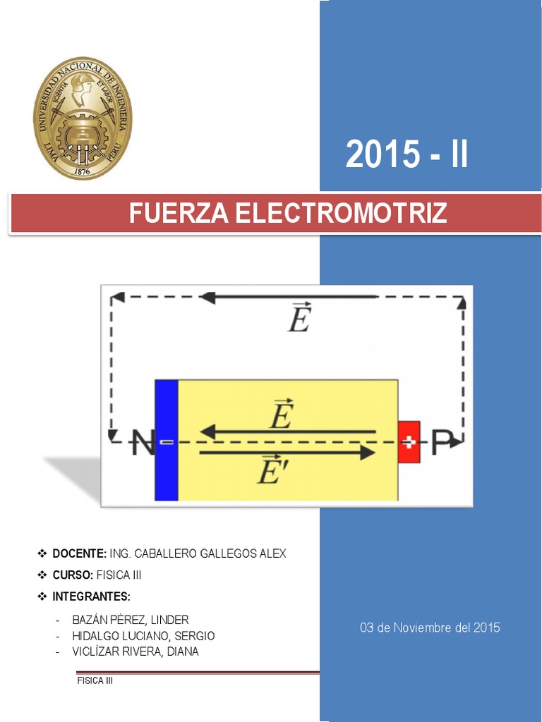 Fuerza Electromotriz Pdf Corriente Eléctrica Voltaje