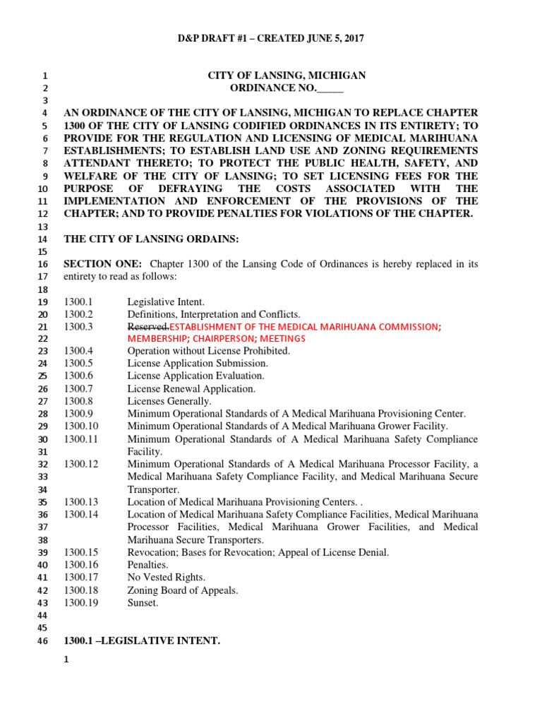 Development & Planning Committee's Amended Medical Marijuana Ordinance ...