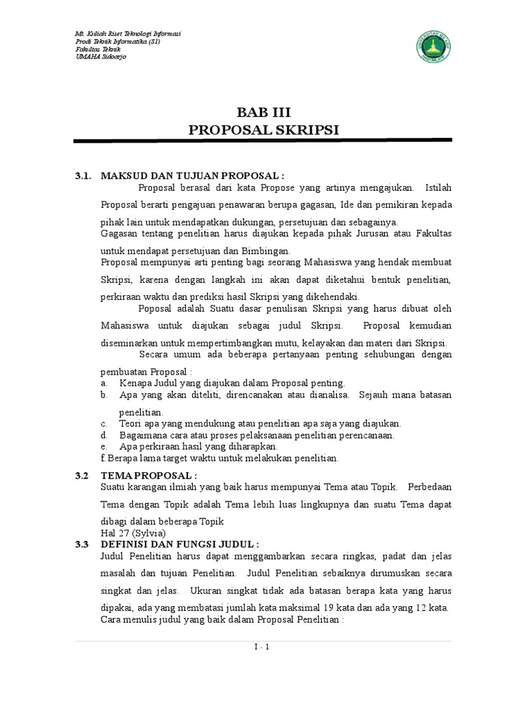 Contoh Bab 3 Proposal Skripsi Dunia Skripsi - Riset