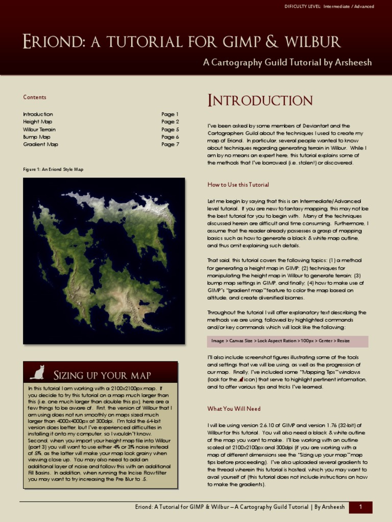 Arsheesh - Eriond - A Tutorial For GIMP and Wilbur - Corrections PDF ...