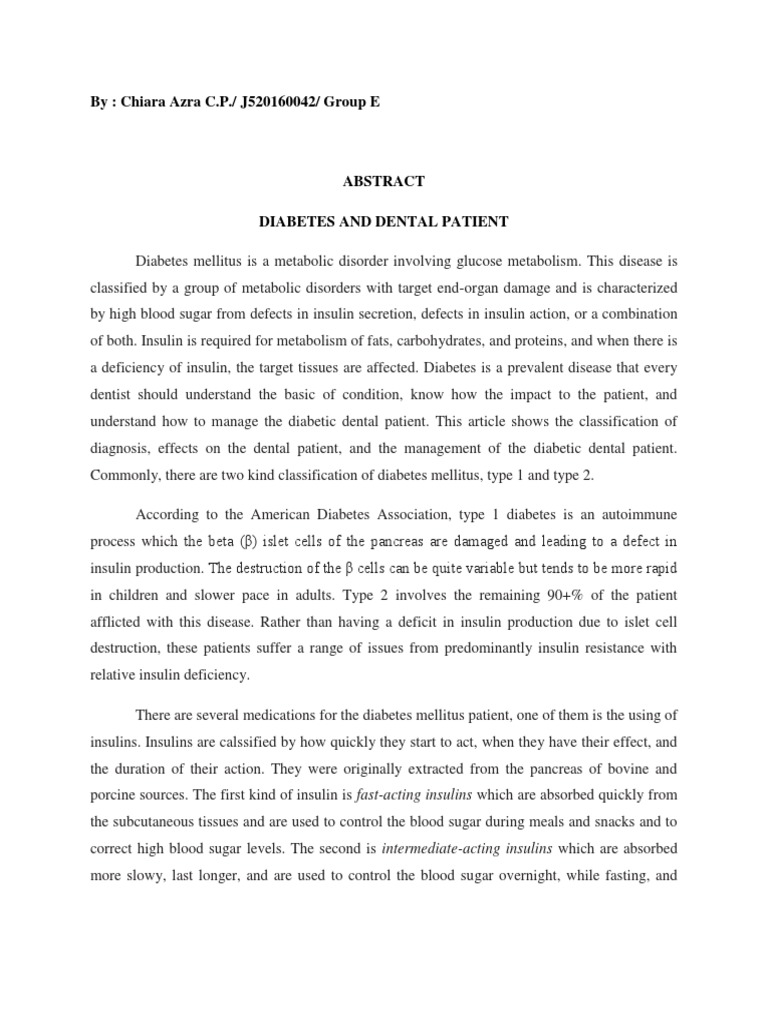Abstract.docx | Insulin | Diabetes