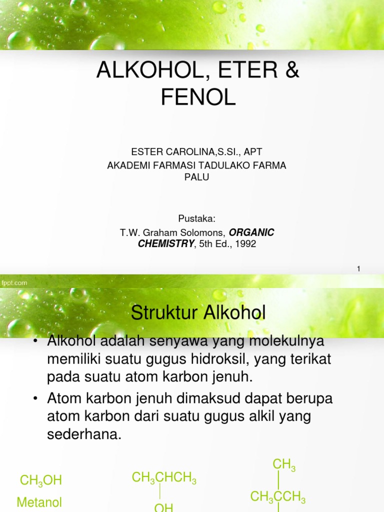 Struktur dan Tatanama Alkohol & Eter | PDF