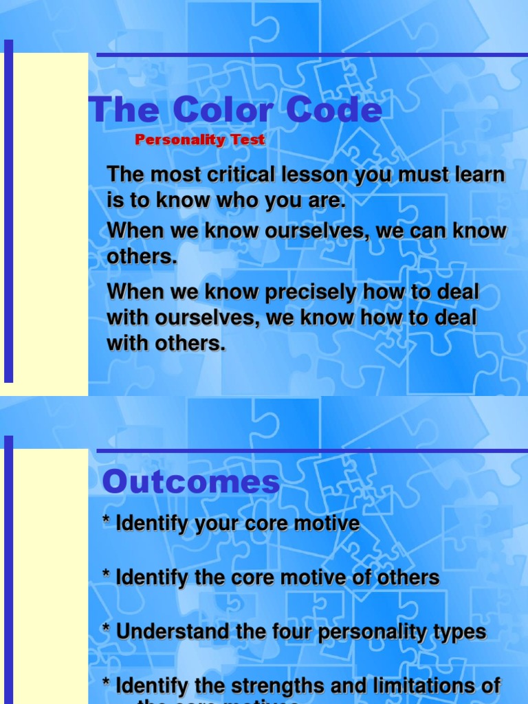 Interactive Color Code Slide Show | Download Free PDF | Motivation ...