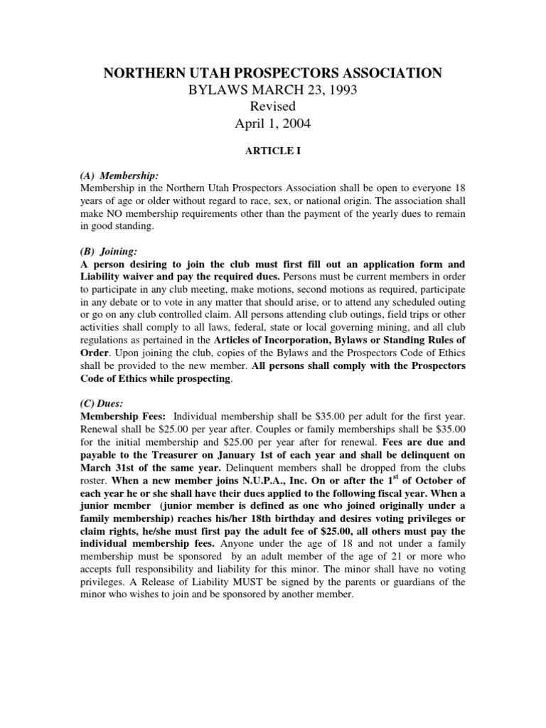 Bylaws Revised | PDF | Board Of Directors | Committee