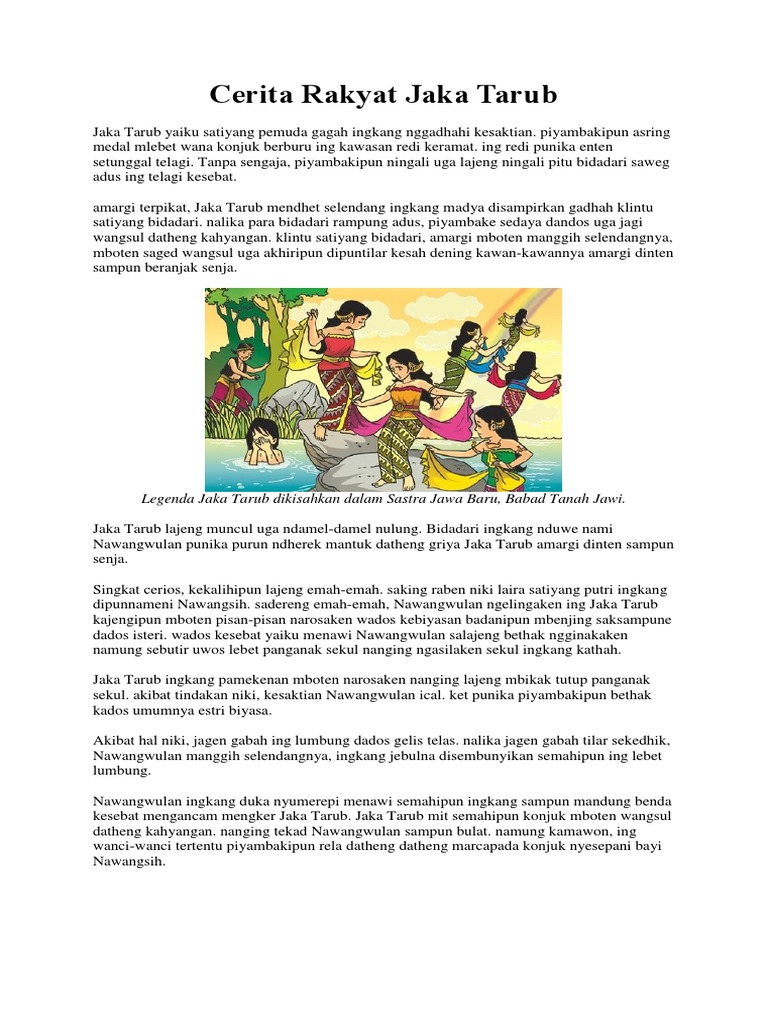 Cerita Rakyat Jaka Tarub | PDF