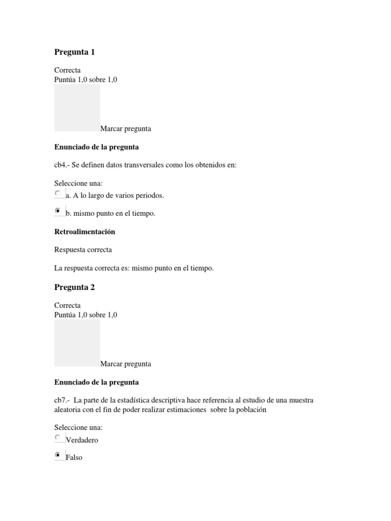 Preguntas de estadística | PDF | Cuestionario | Estadísticas