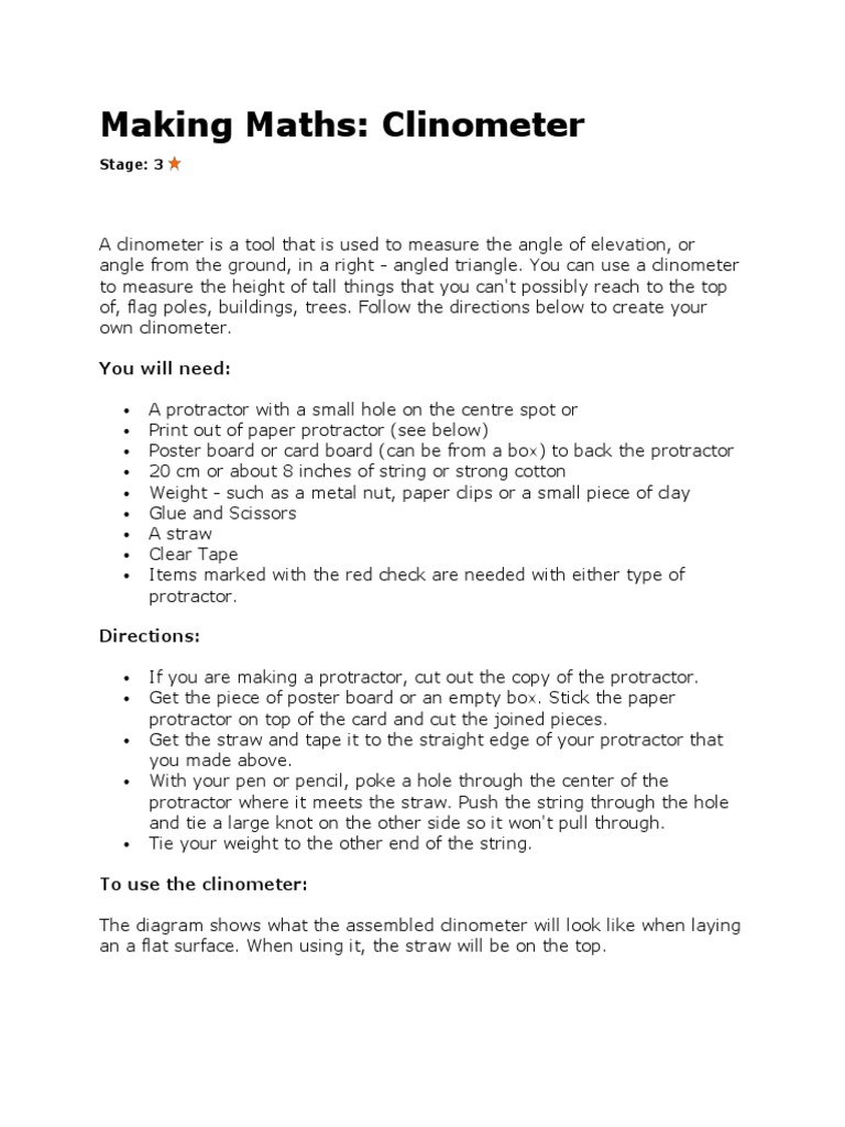Clinometer | PDF | Nature