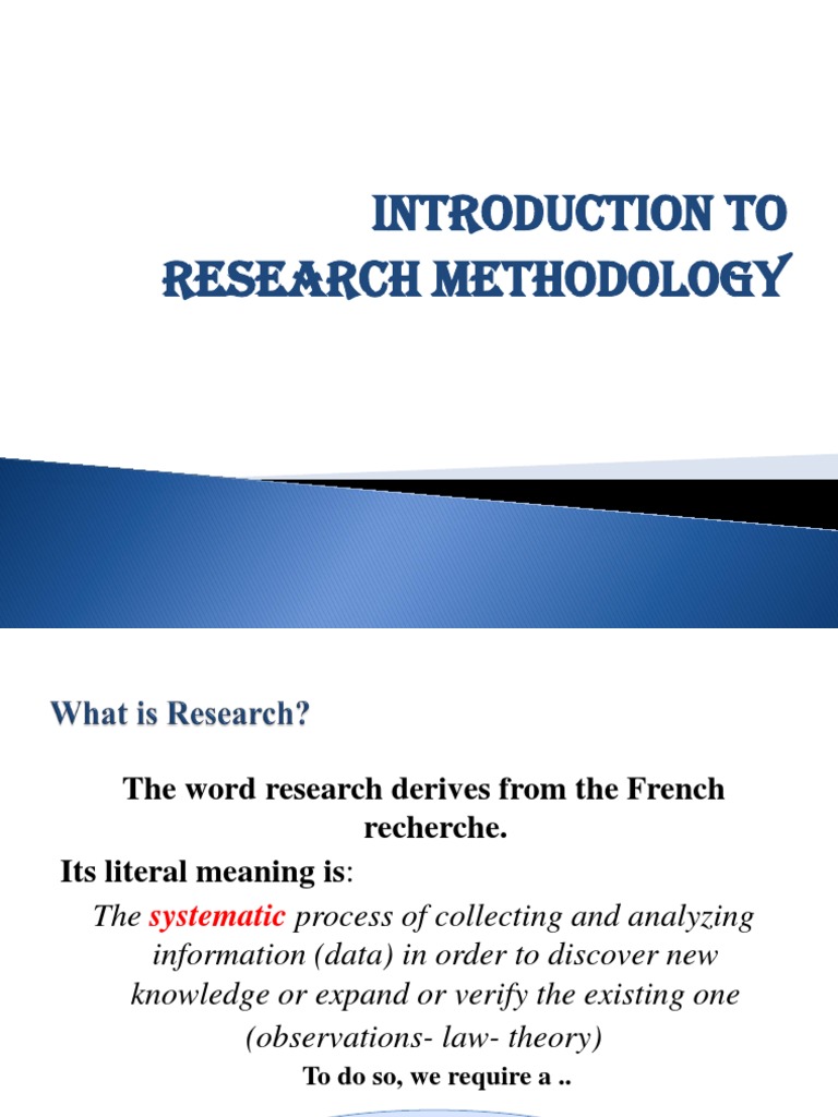 Introduction to Research Methodology | Research Design | Scientific Method