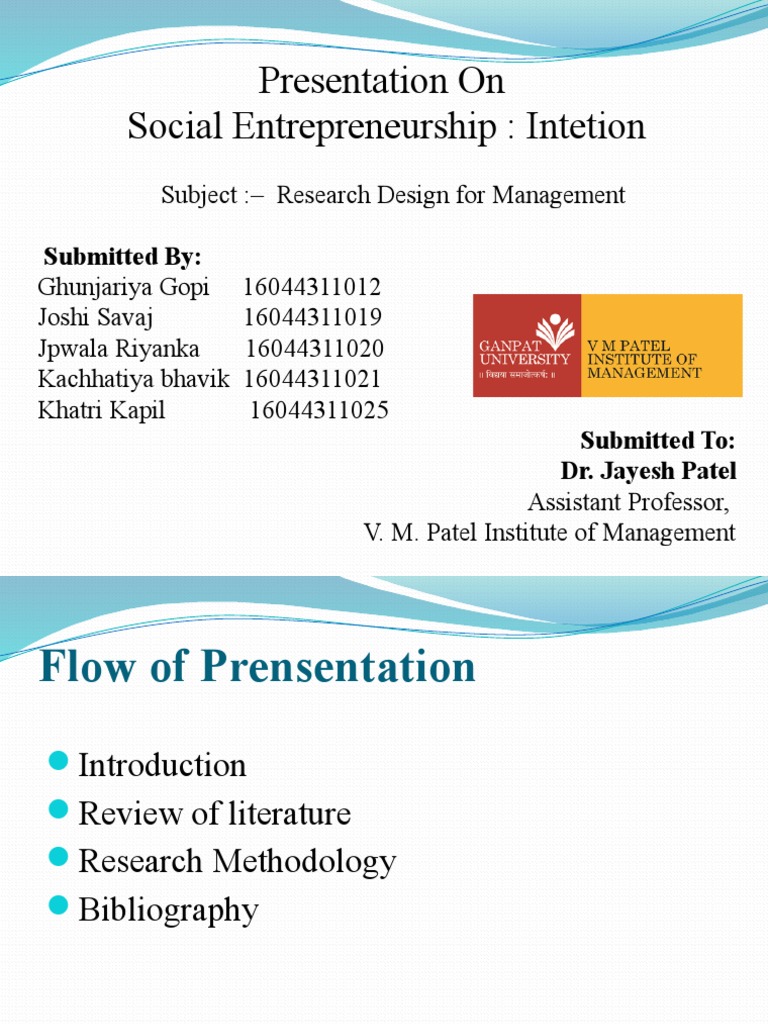 PPT | PDF | Social Entrepreneurship | Entrepreneurship