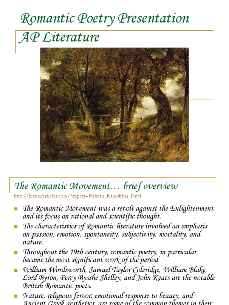 Exploring English Romantic Poetry | PDF | Romanticism | Samuel Taylor ...