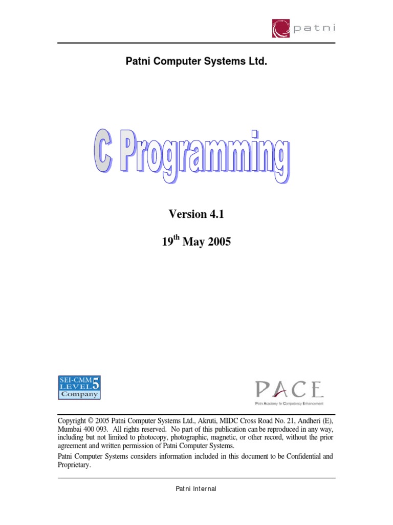 Unlock Patni C | PDF | Pointer (Computer Programming) | Integer (Computer Science)