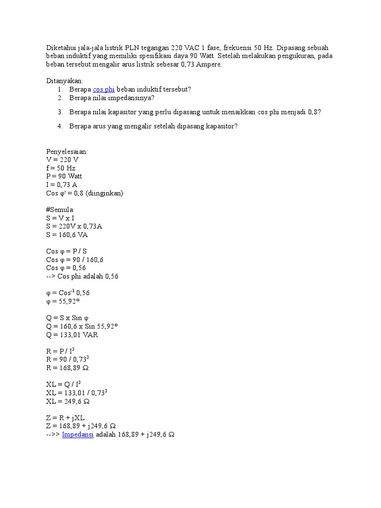 Contoh Soal Lab. Instrumentasi | PDF