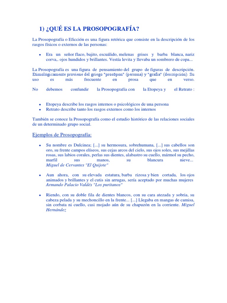 Qué Es La Prosopografía Panchito | PDF | Retrato | Palabra