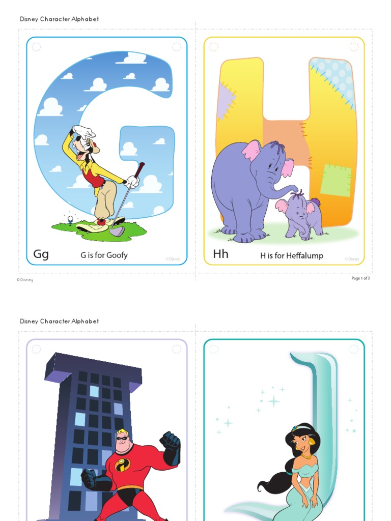 Disney Alphabet G L FDCOM | PDF
