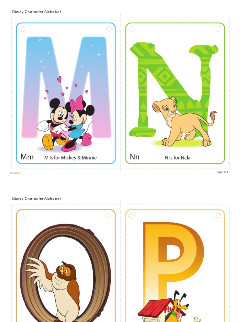 Disney Alphabet M R FDCOM | PDF