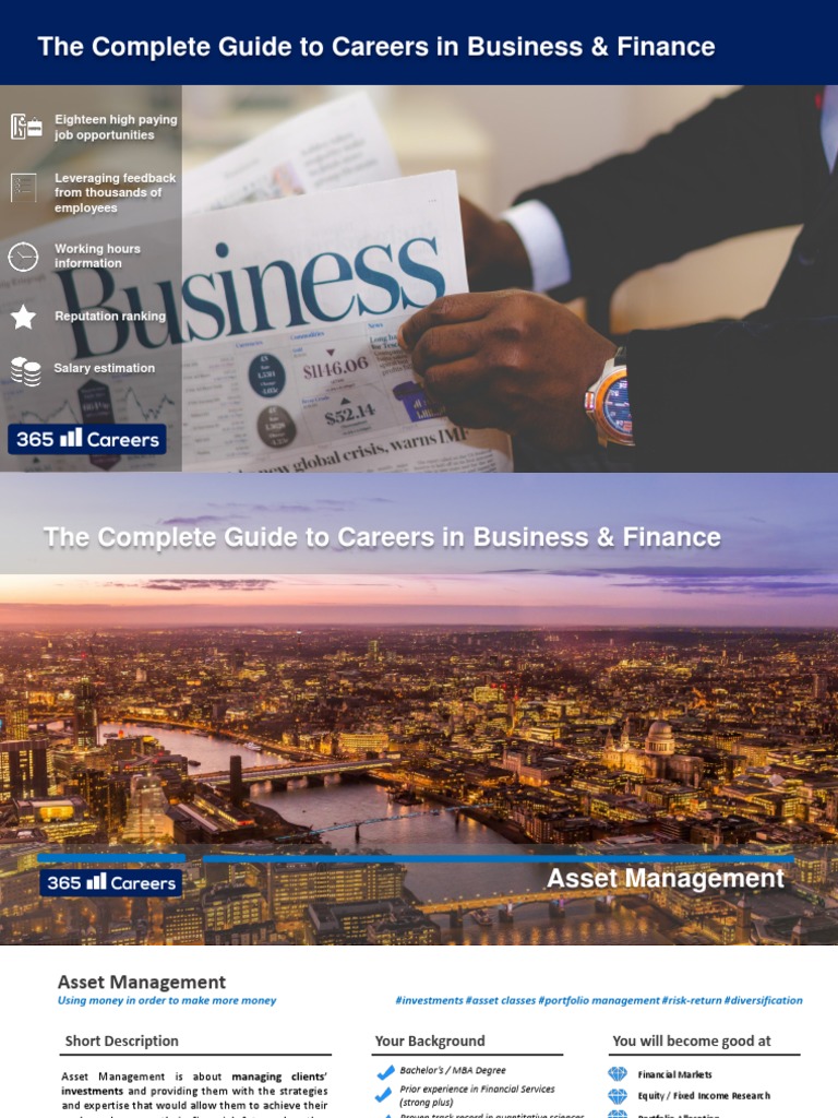 The Complete Guide To Careers in Business & Finance | PDF | Investment ...