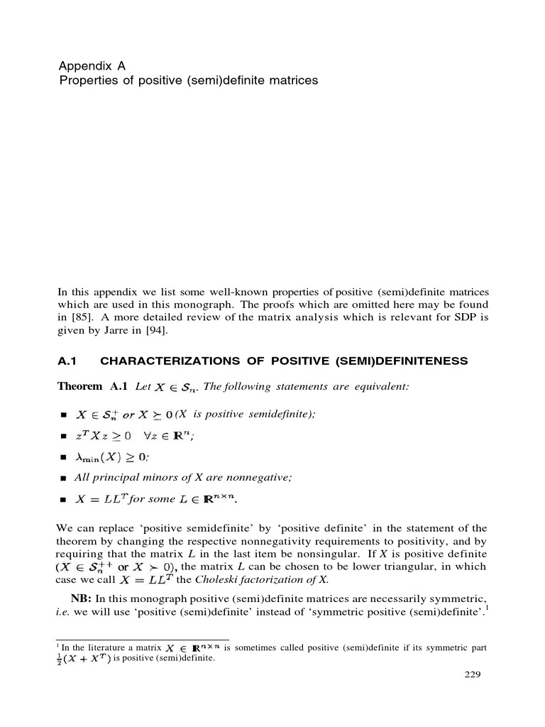 Properties of Positive Definite Matrices | PDF | Eigenvalues And ...