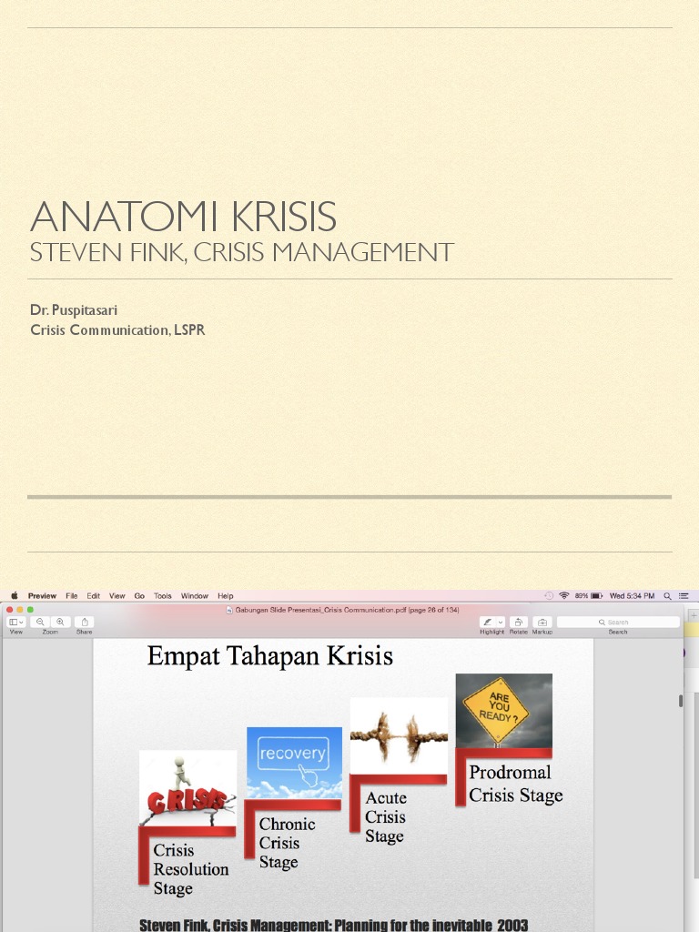 Anatomi Krisis: Steven Fink, Crisis Management | PDF | Science ...