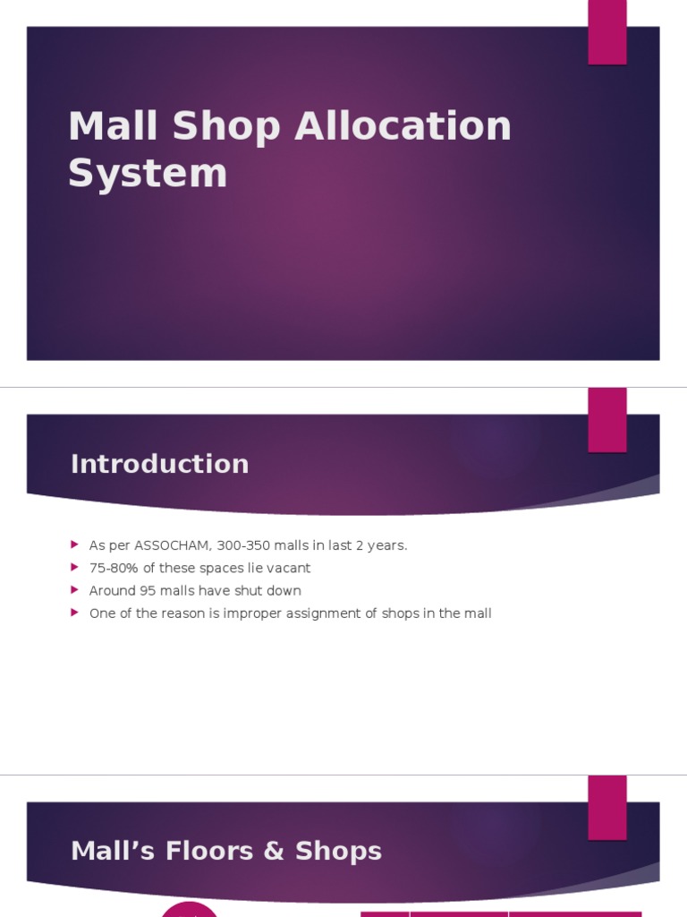 Group8A - Mall Shop Allocation System | PDF | Shopping Mall | Industries