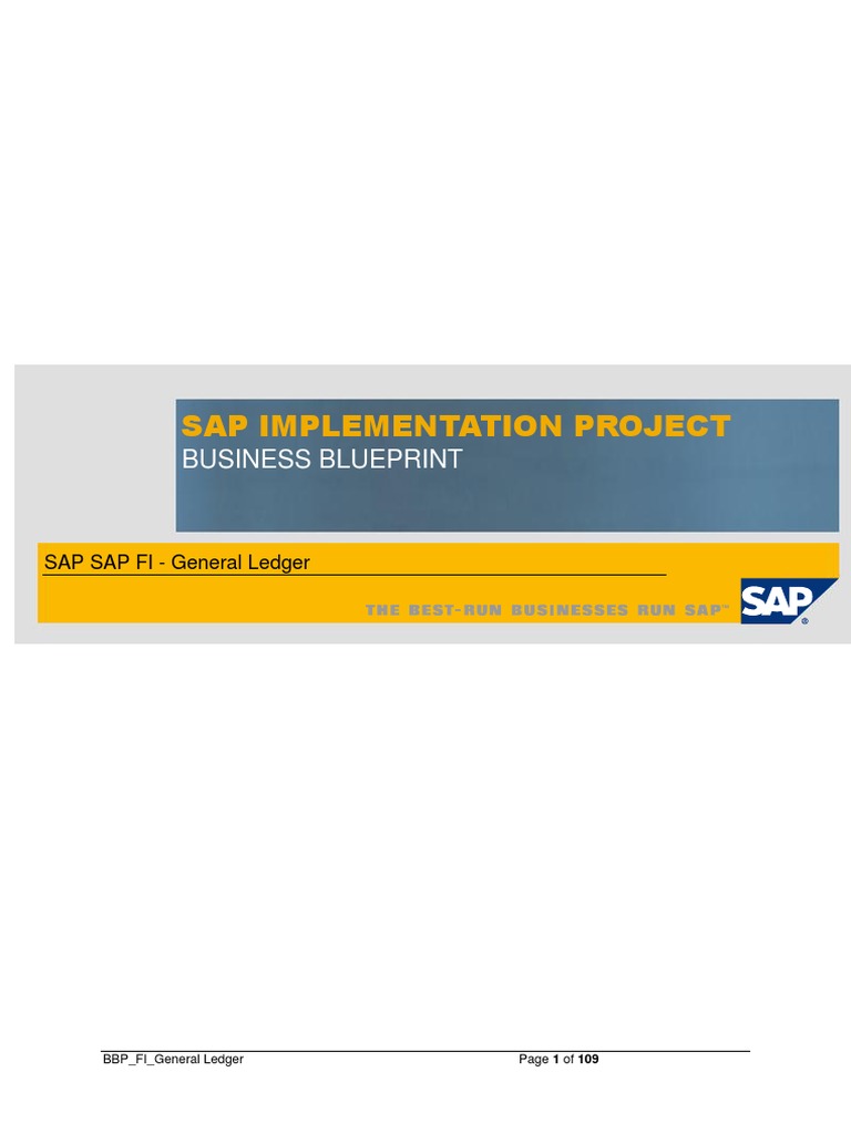 Sap Fi GL BBP Document | PDF | Business Process | Sap Se